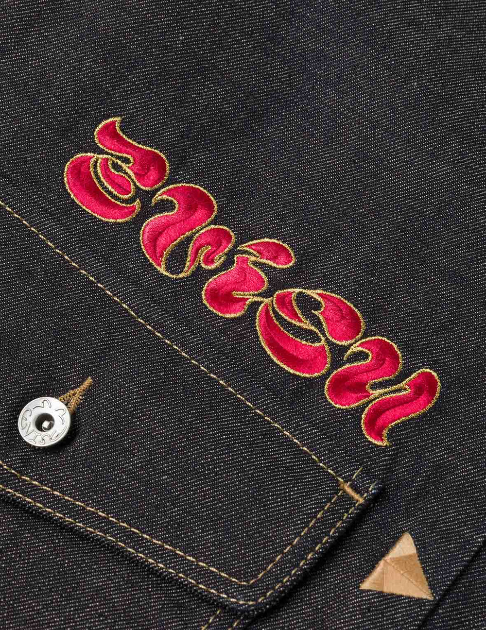 Leopard Embroidery Denim Jacket – EVISU